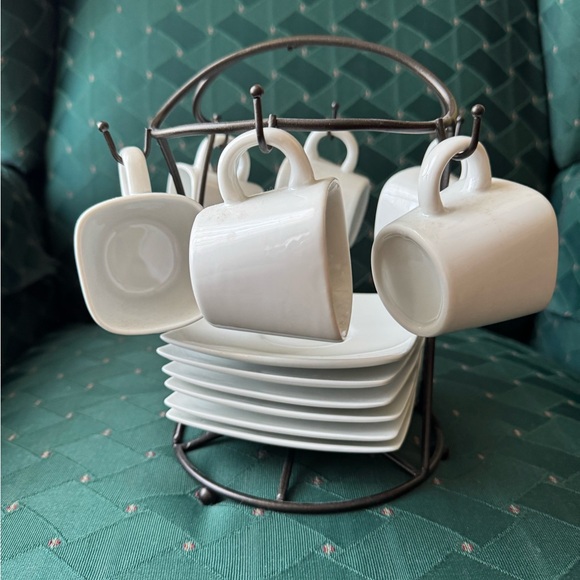 No Brand | Dining | Elegant White Dinnerware Set With Stand | Poshmark